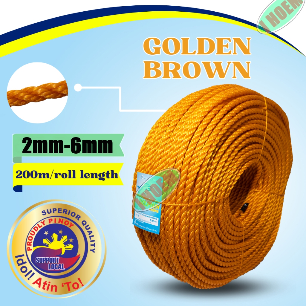 Length 200 meters 1roll, diameter 2mm-6mm orange nylon rope, local rope ...