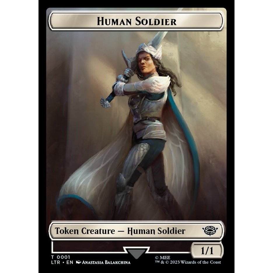 MTG Singles: Human Soldier Token - Universes Beyond: The Lord of the ...
