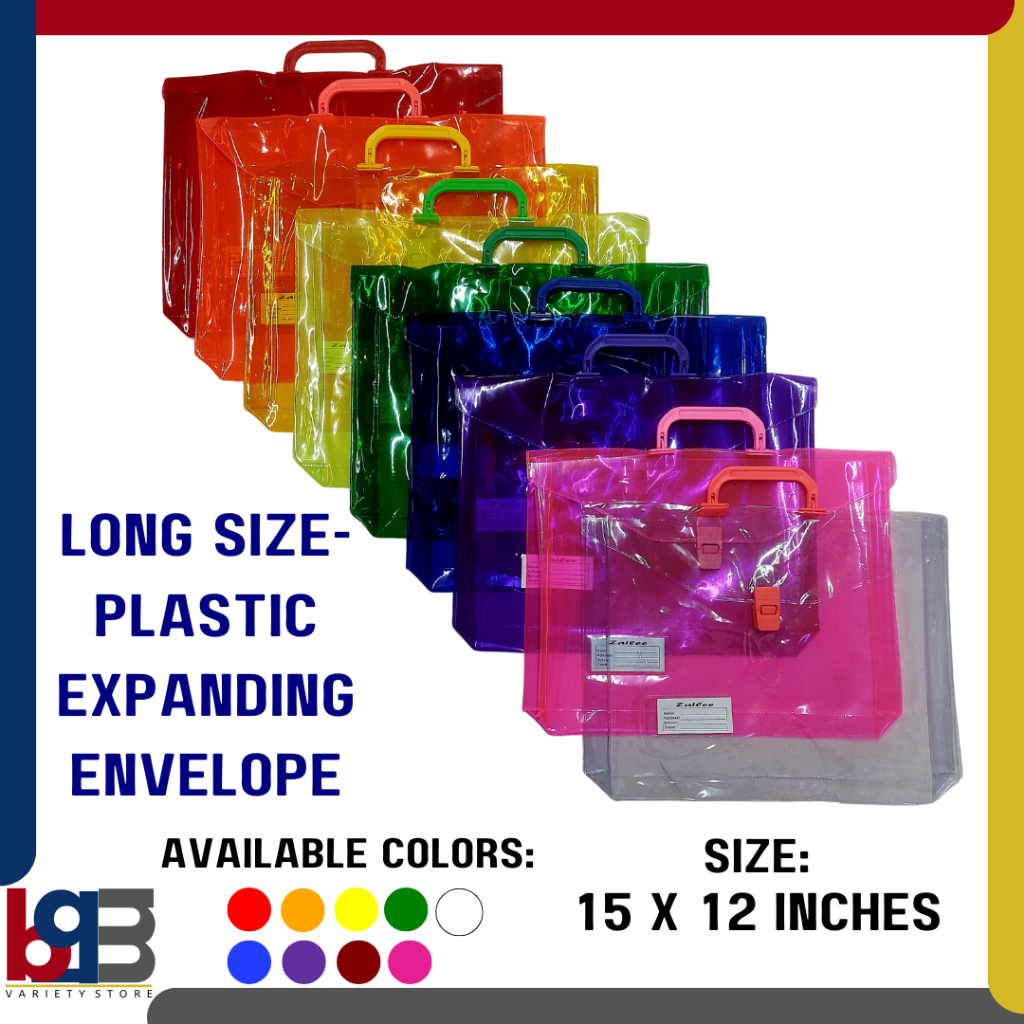 Plastic Expanding Envelope Long 15 X 12 Inches | Shopee Philippines