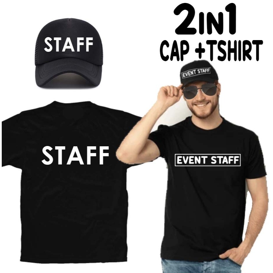 Cool Party Uniform Staff Event Staff Tshirt Staff Cap | Shopee Philippines