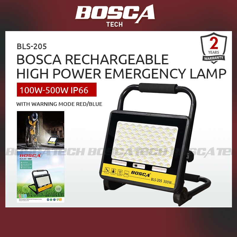 BOSCA Rechargeable high power emergency lamp BLS-205 100W 200W 300W ...