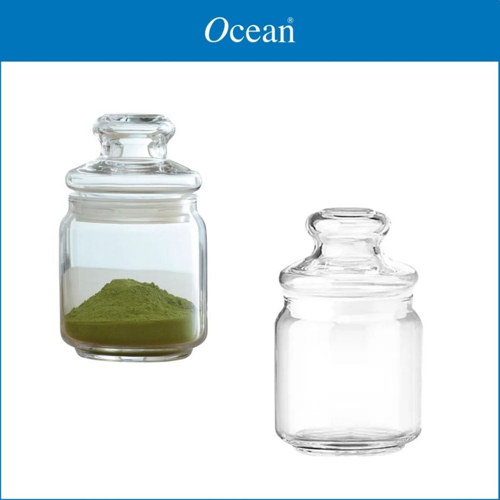 Ocean Glassware Pop Jar With Glass Cover Food Storage Container 500ml ...