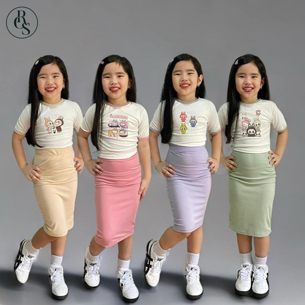 KIDS RINGER SKIRT TERNO(3-9 YRS OLD) | Shopee Philippines