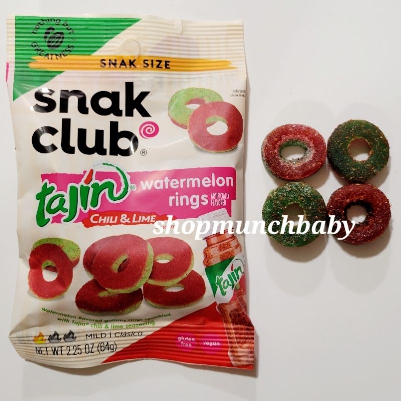 Snak Club Tajin Watermelon Rings chewy candy (64g) | Shopee Philippines