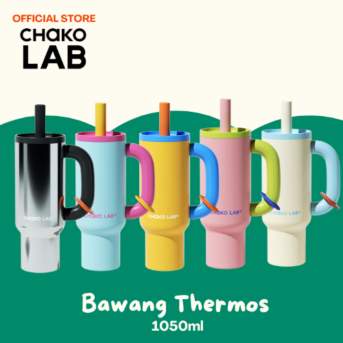 CHAKO LAB BAWANG 1050ml INSULATED SPILL PROOF TUMBLER WITH STRAW Water ...