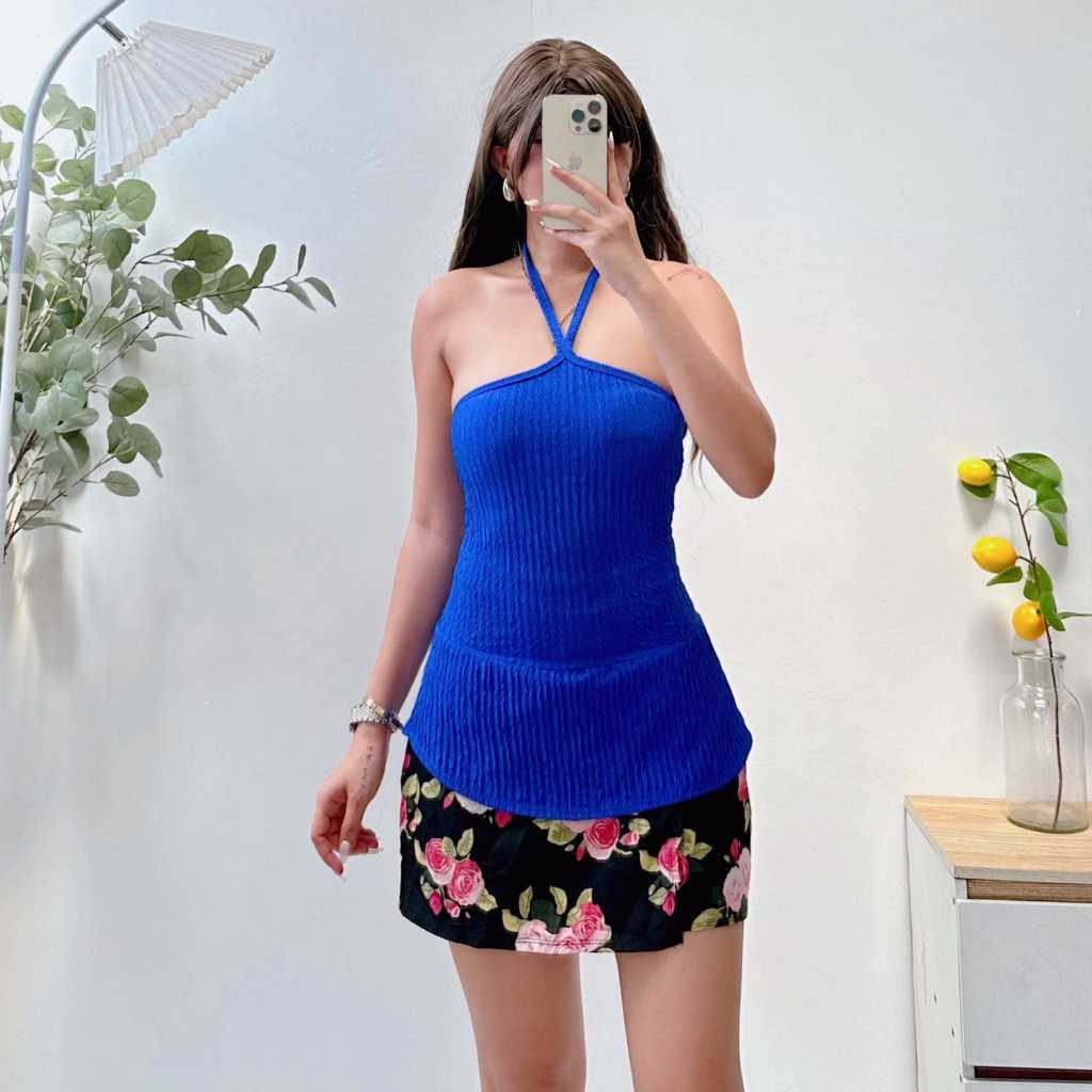 GSA | Erin Sleeveless Bark Crepe Top for Women | Fit Small to Medium ...