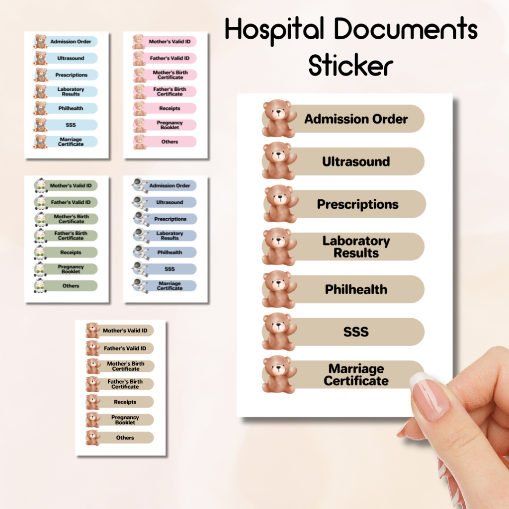 HOSPITAL DOCUMENTS STICKER - High Quality Easy Peel Stickers | Shopee ...