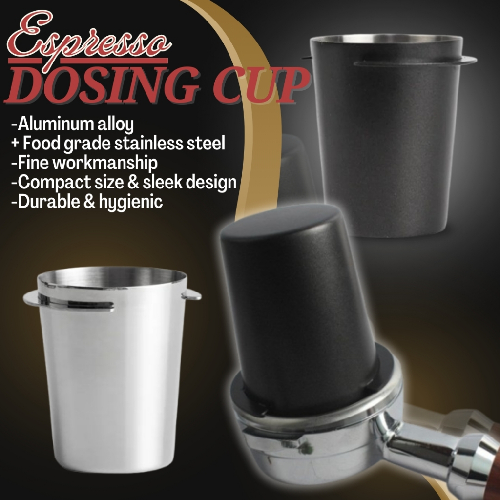 58mm Barista Tool Espresso Dosing Cup Stainless Steel Coffee Bean Powder Feeder Aroma Sniffing ...