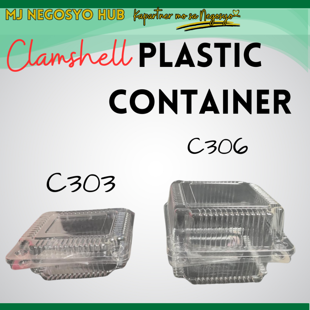 10pcs Clear Clamshell Food Container Pastry Pack Brownies Box c306 c303 ...