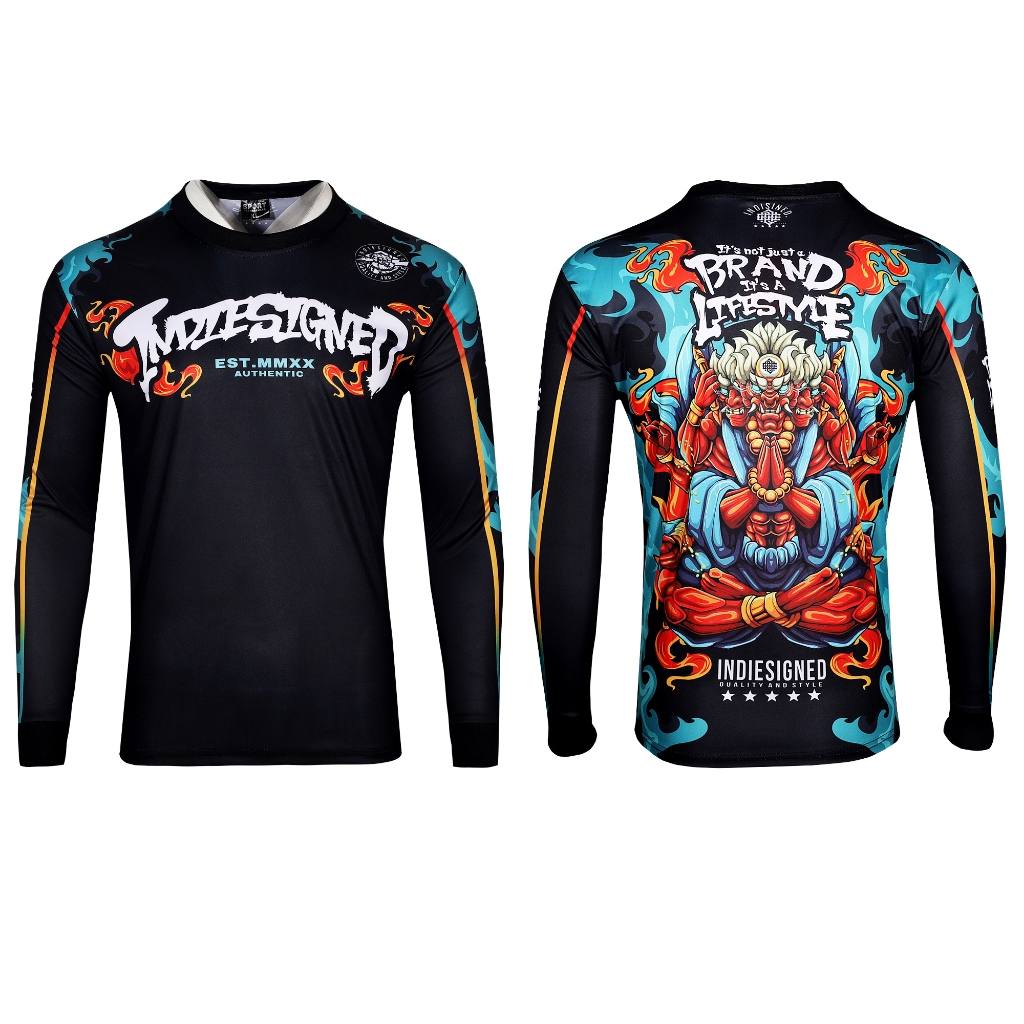 Long Sleeve Motorcycle Jersey For Men Riding Sublimation Shirt Motor ...