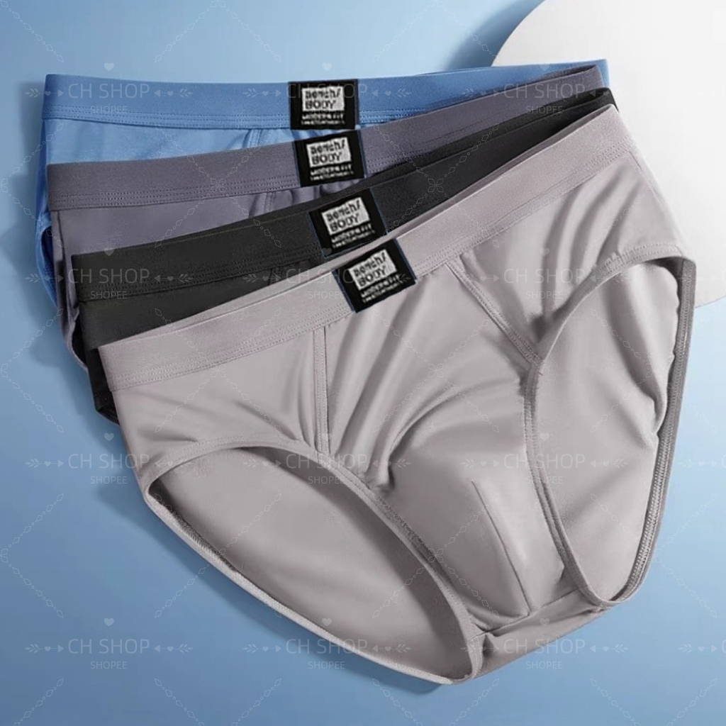 COD 12/6pcs Bench milk shreds briefs underwear for men high quality ...