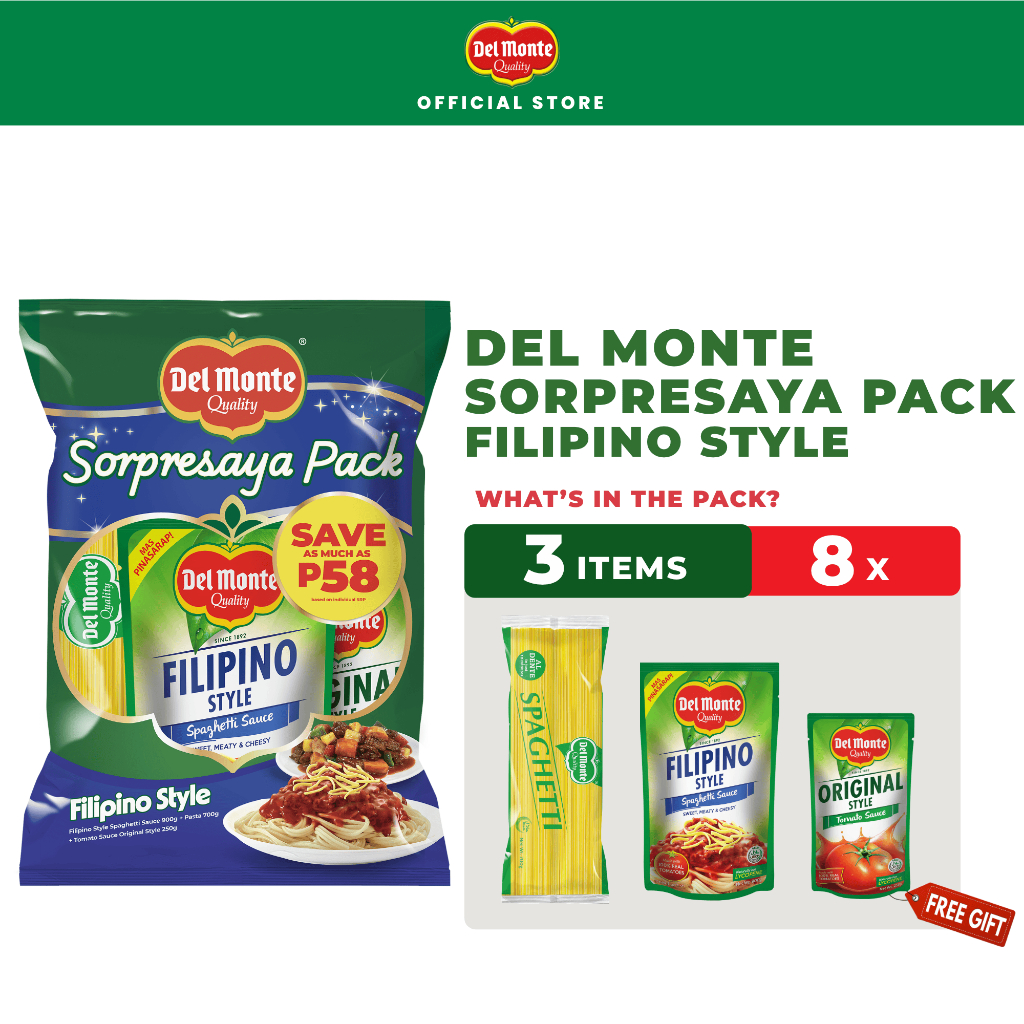 Del Monte Filipino Party Pack with FREE Original Tomato Sauce 250g x8 ...
