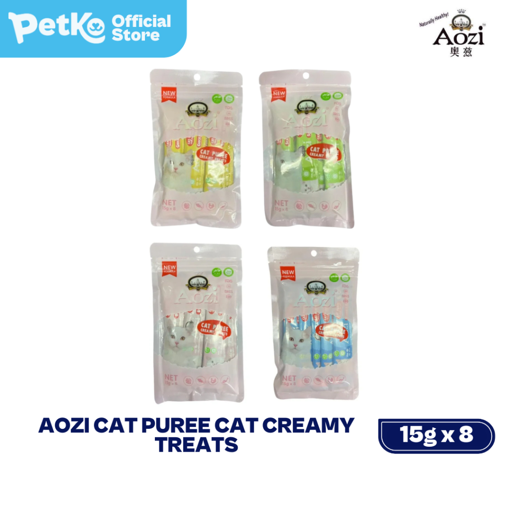 Aozi Cat Puree Cat Creamy Treats (15g x 8) | Shopee Philippines
