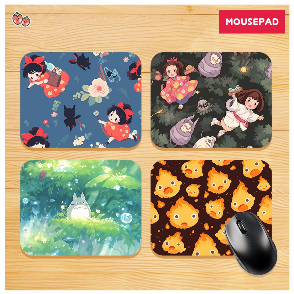 10 Studio Ghibli Inspired Mousepad - Jiji Chihiro Ogino Spirited Away ...