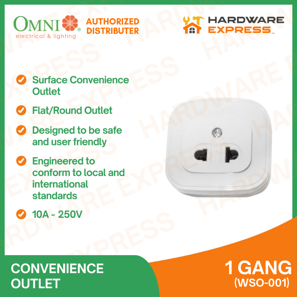 OMNI Surface Convenience Outlet 10A 250V 1/2/3/4 Gang WSO-001 WSO-002 ...
