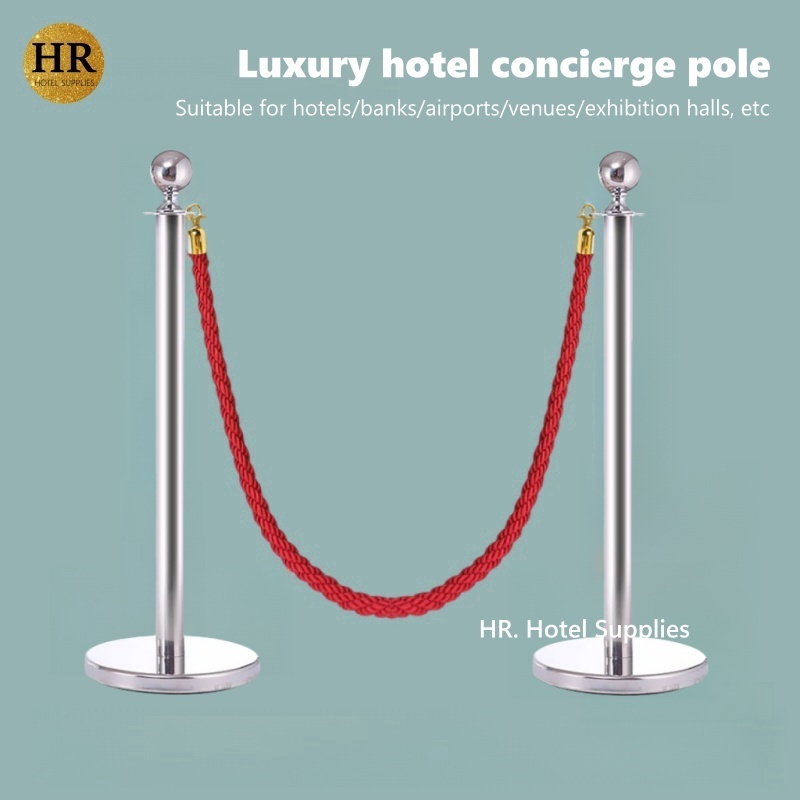 Hotel Crowd Control SET(2 POLES + 1 ROPE) Luxury hotel concierge pole ...