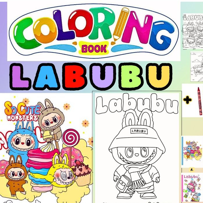 LABUBU COLORING ACTIVITY BOOK – FUN & EDUCATIONAL GIFT, BIRTHDAY ...