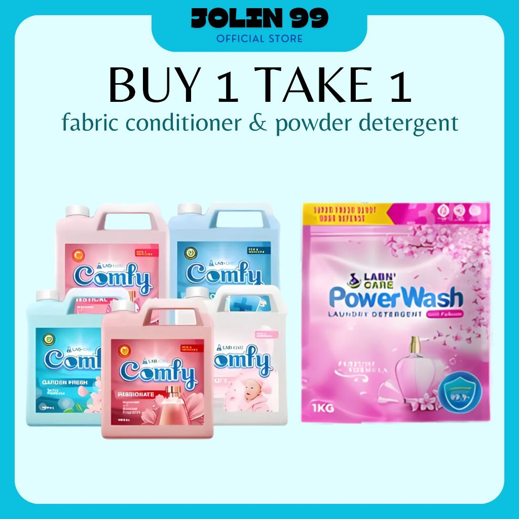 [ BUY 1 TAKE 1 ] 1KG Power Wash Powder detergent with fabcon & 1000ML ...