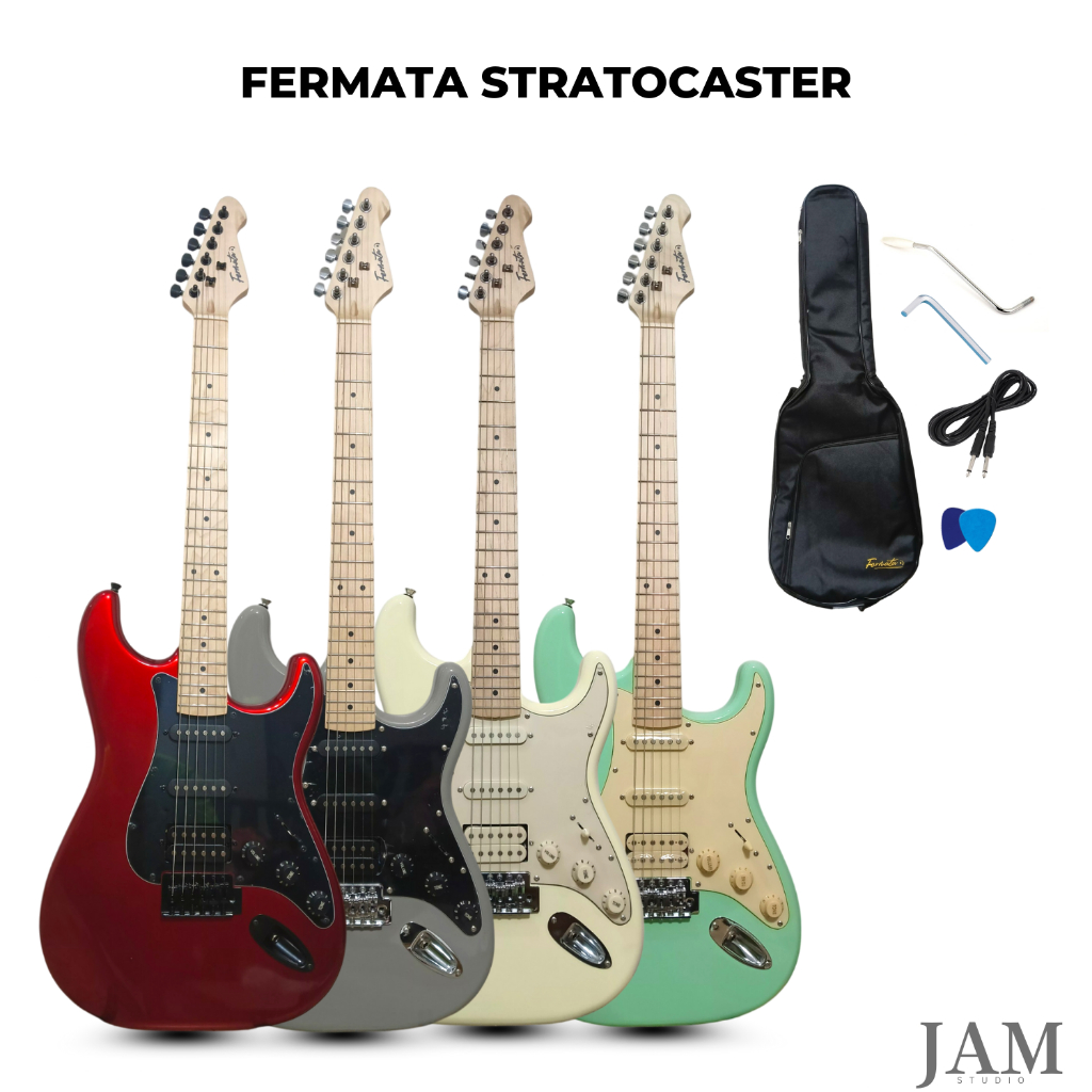 Fermata ST-1H Stratocaster Electric Guitar with Freebies | Shopee ...