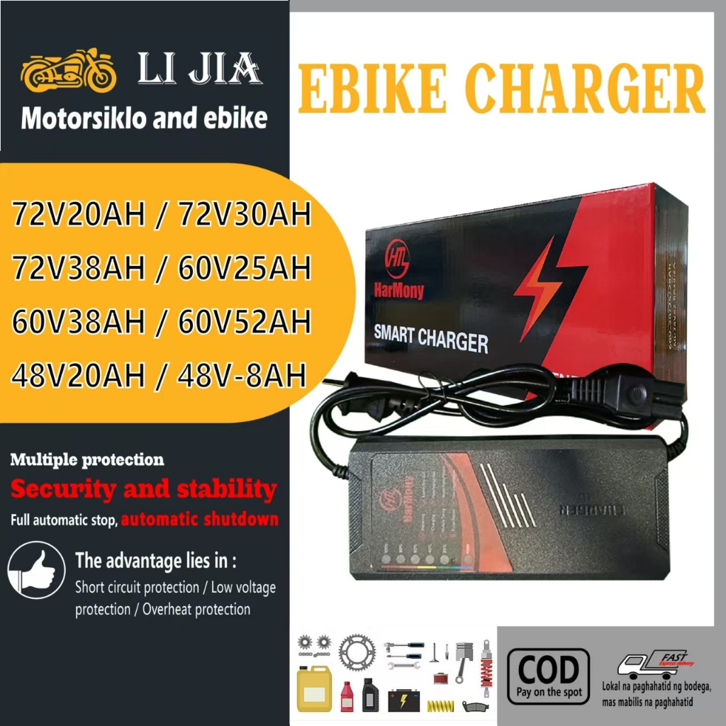 Ebike Charger Lead Acid 72v20ah 72v30ah 72v38ah 60v25ah 60v38ah 48v20ah 48v38ah E-bike Charg ...