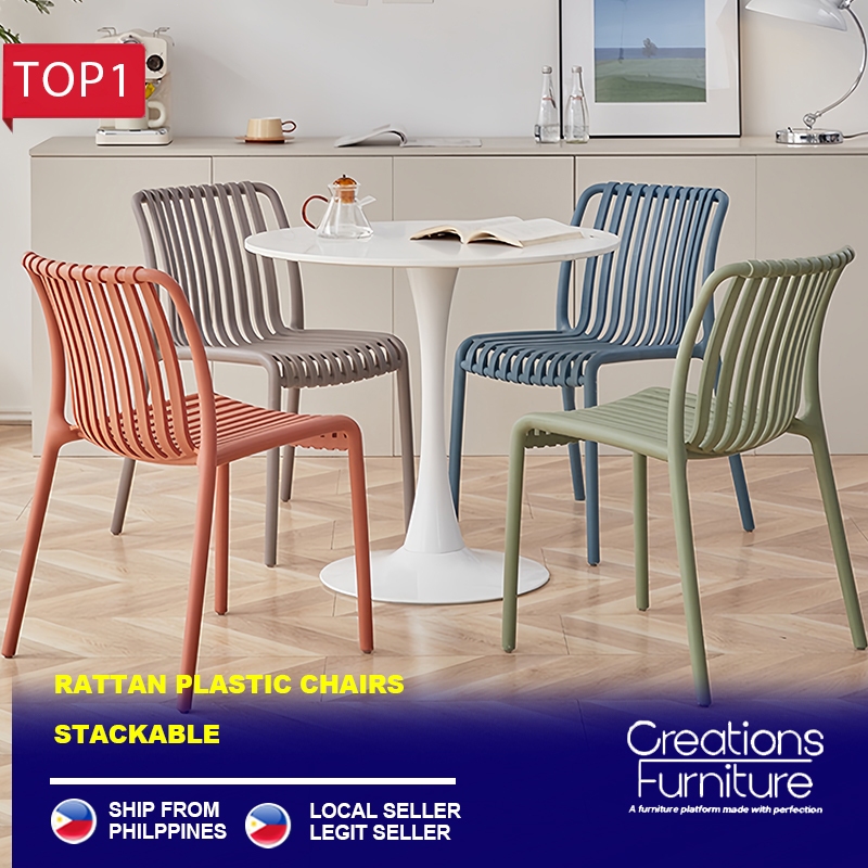 INFORMA Nordic Thickened Plastic Chair Outdoor Backrest Chair Home ...