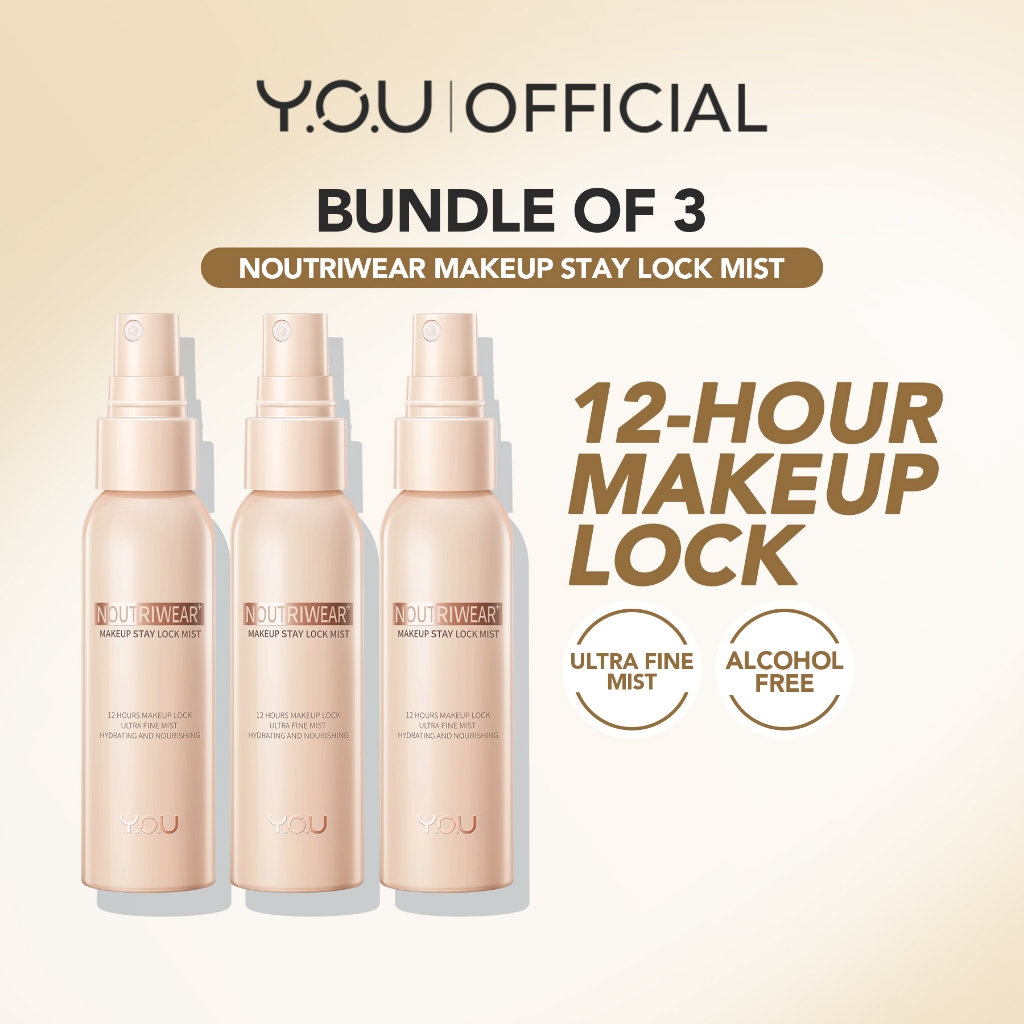 [Bundle of 3] Y.O.U NoutriWear Makeup Stay Lock Mist | Setting Spray ...