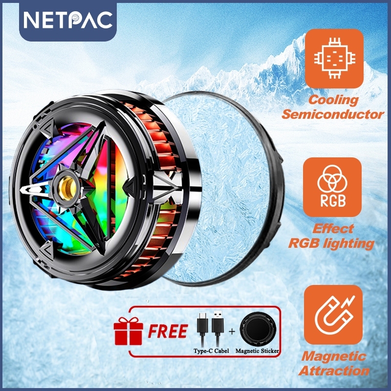 NETPAC Phone Cooler X18 Magnetic Radiator Cooling Fan Portable Phone ...