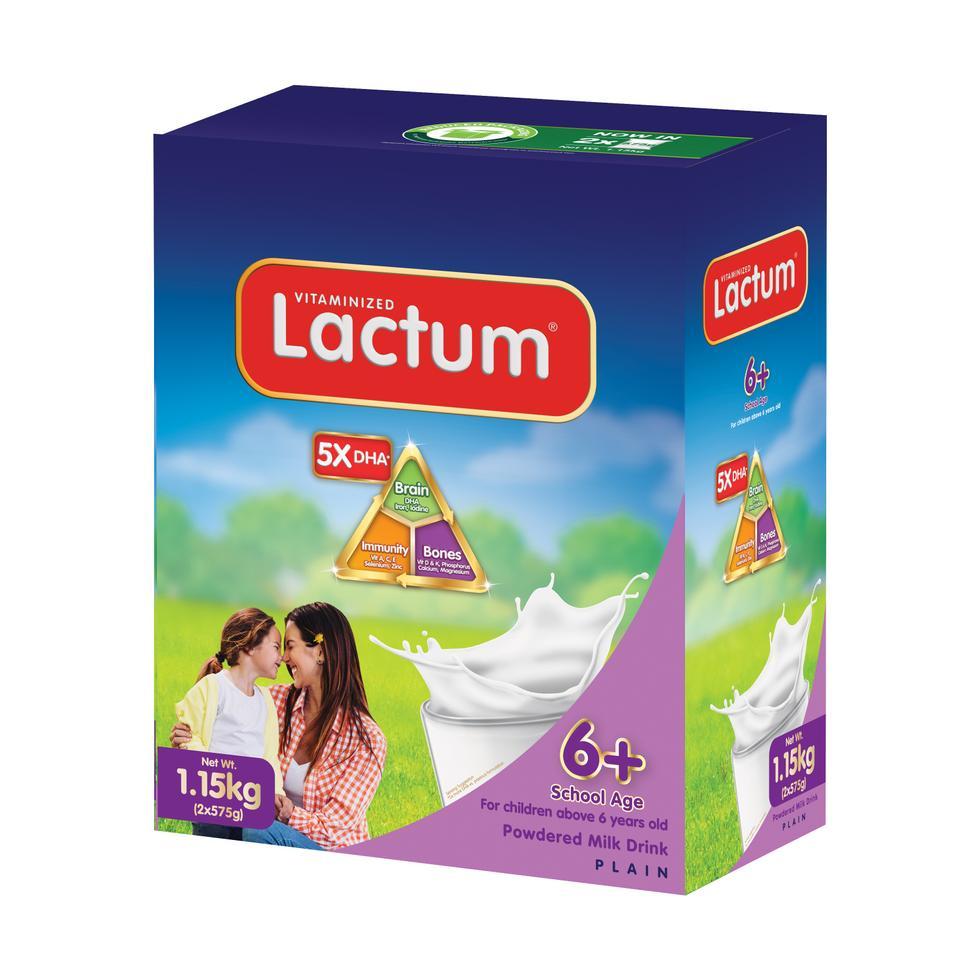 Lactum 6+ Plain 1.15kg Powdered Milk Drink for Children 6 Years Old and ...