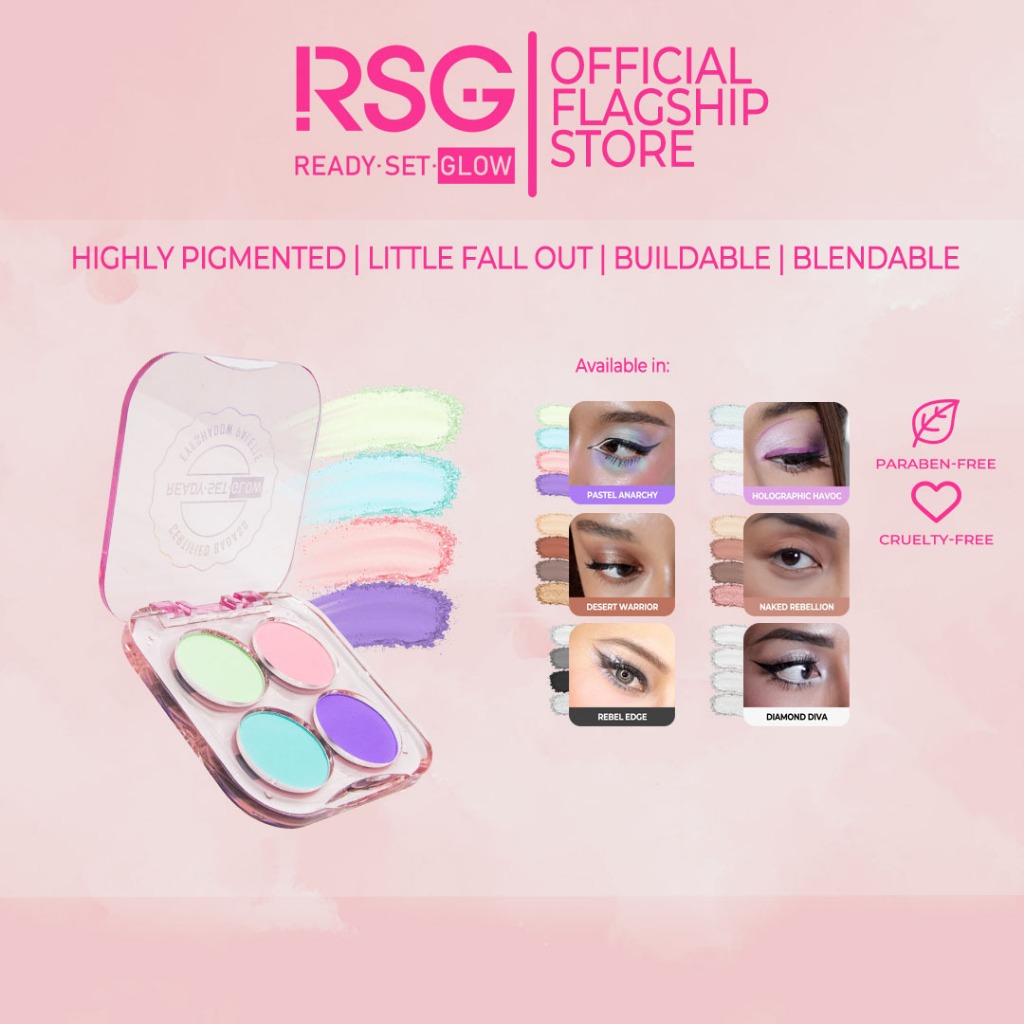 READY SET GLOW Badass Eyeshadow Palette| Highly Pigmented | Buildable ...