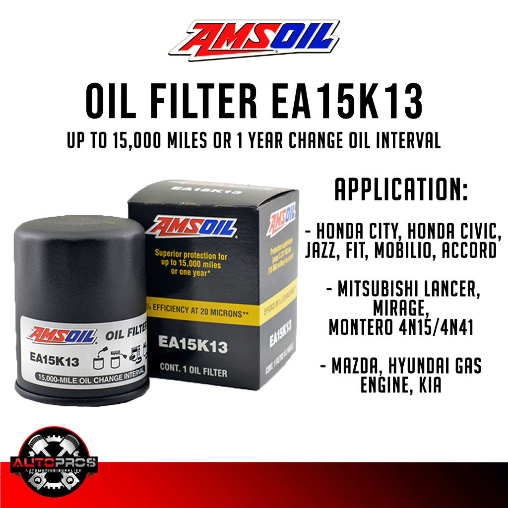 AMSOIL Oil Filter EA15K13 for Honda, Civic, City, Jazz, Fit, Mitsubishi ...
