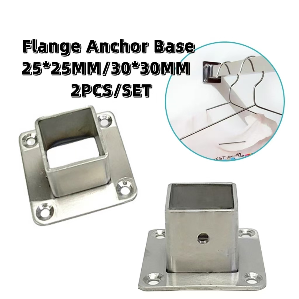 2pcs/Pair 25MM/30MM Flange Anchor Bases/Square Post Bases/Heavy Duty ...