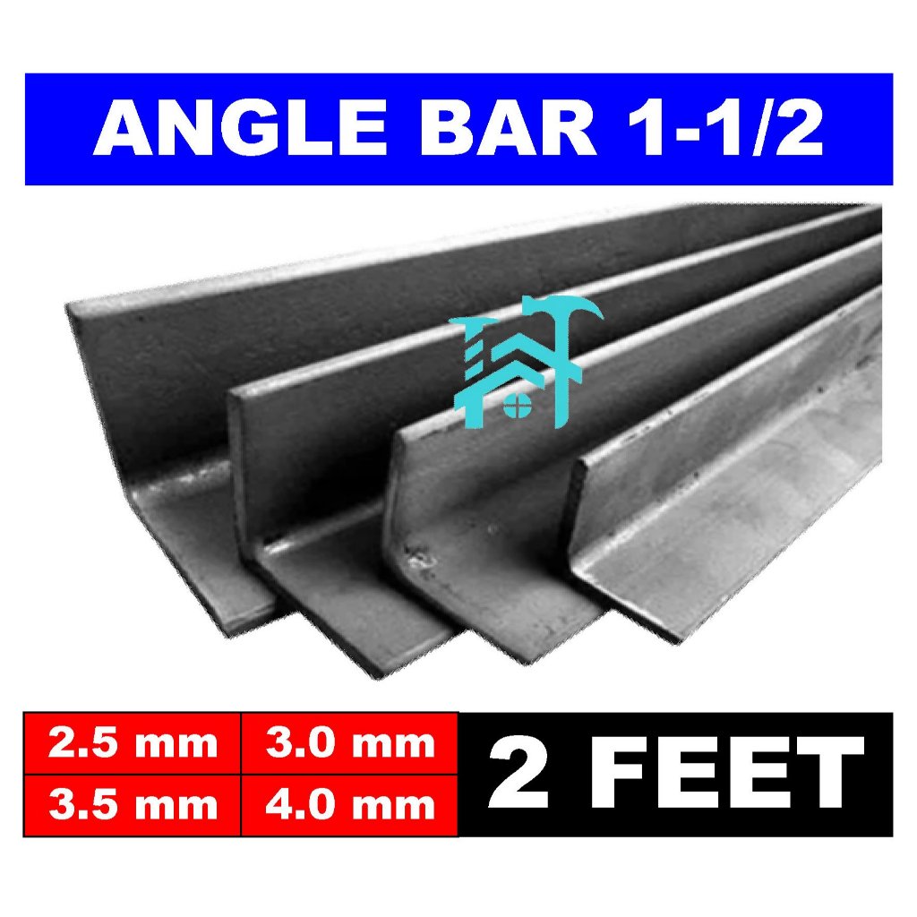 MILD STEEL ANGLE BAR 1-1/2 INCH WIDTH X 2 FEET LONG | Shopee Philippines