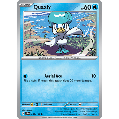 [EN] [SSP] 050/191 - Quaxly - Common - SV08: Surging Sparks - Pokemon TCG Card | Shopee Philippines