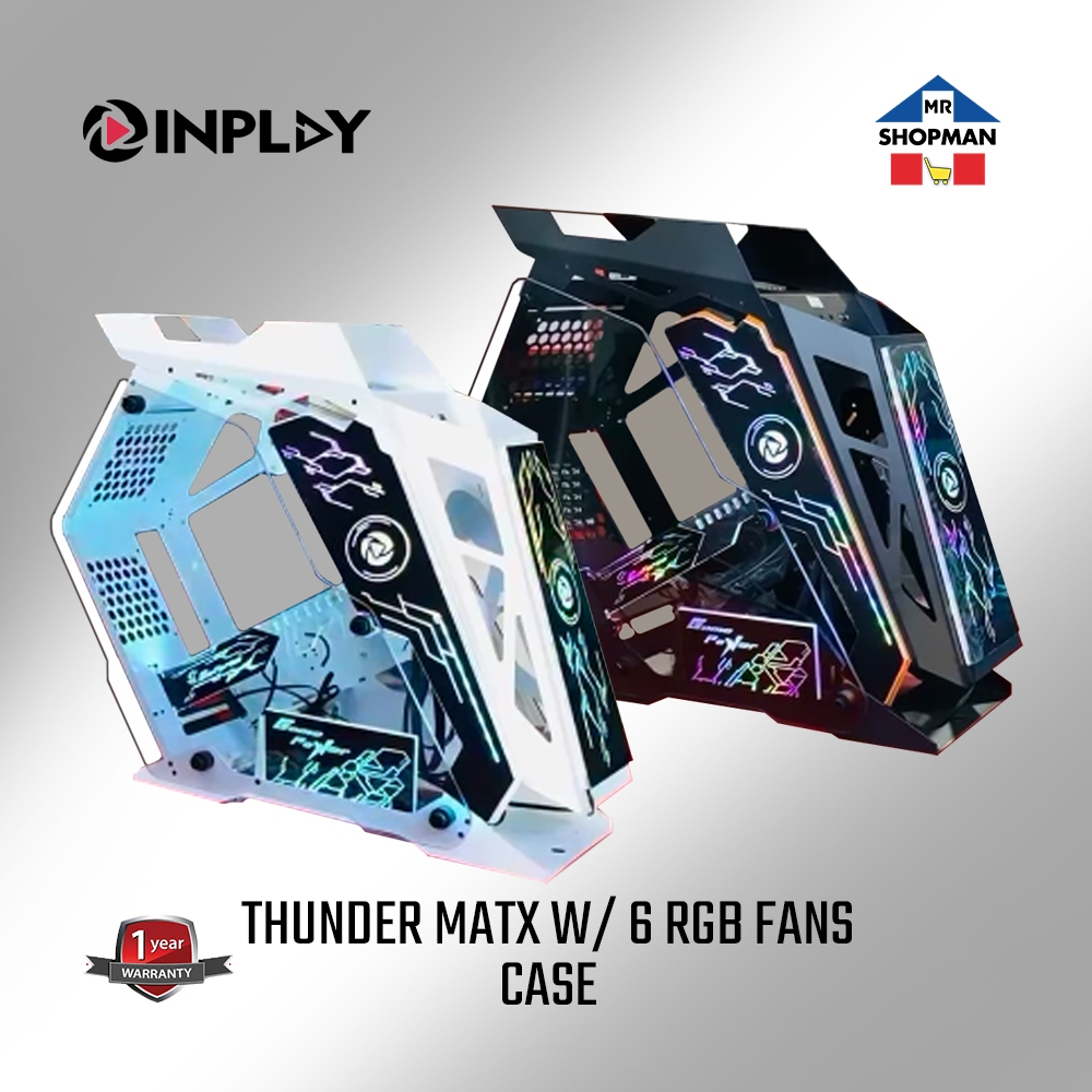 Inplay Thunder / Cyborg MATX w/ 6 RGB Fans PC Case Chassis | Shopee ...