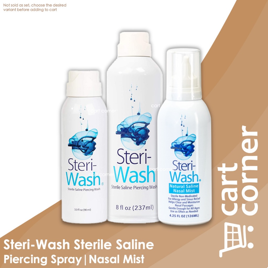Steri-Wash Sterile Saline Piercing Wash | Shopee Philippines