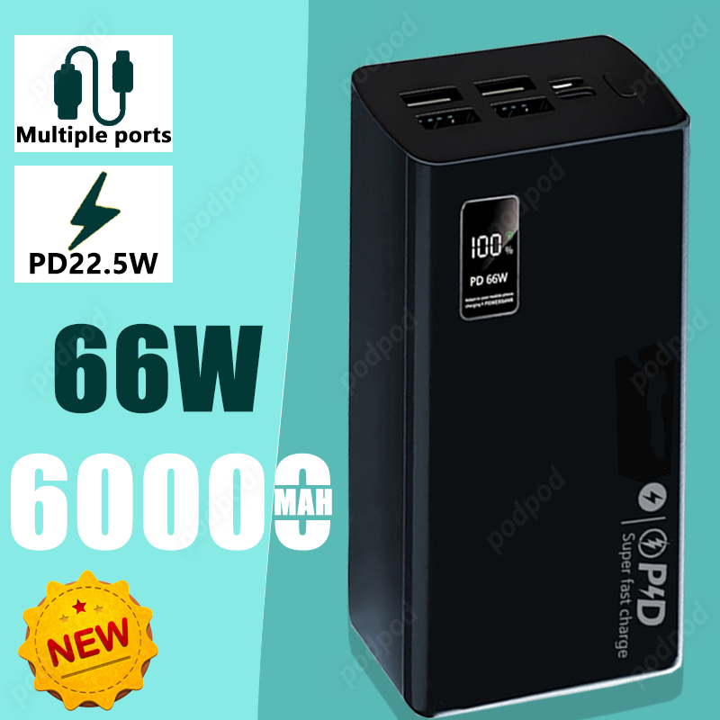 66W 60000MAH Super Fast Charge Heavy Duty Power Bank Original Multi ...