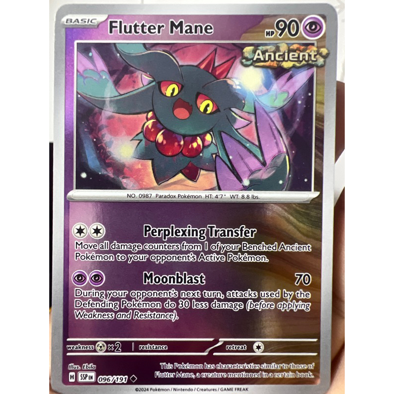Flutter Mane - 096/191 - Uncommon Reverse Holo Scarlet & Violet ...