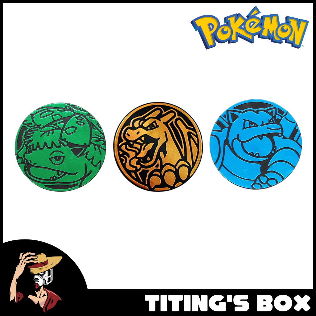 [JP] Pokemon TCG Charizard, Blastoise, Vensaur Coin | Shopee Philippines