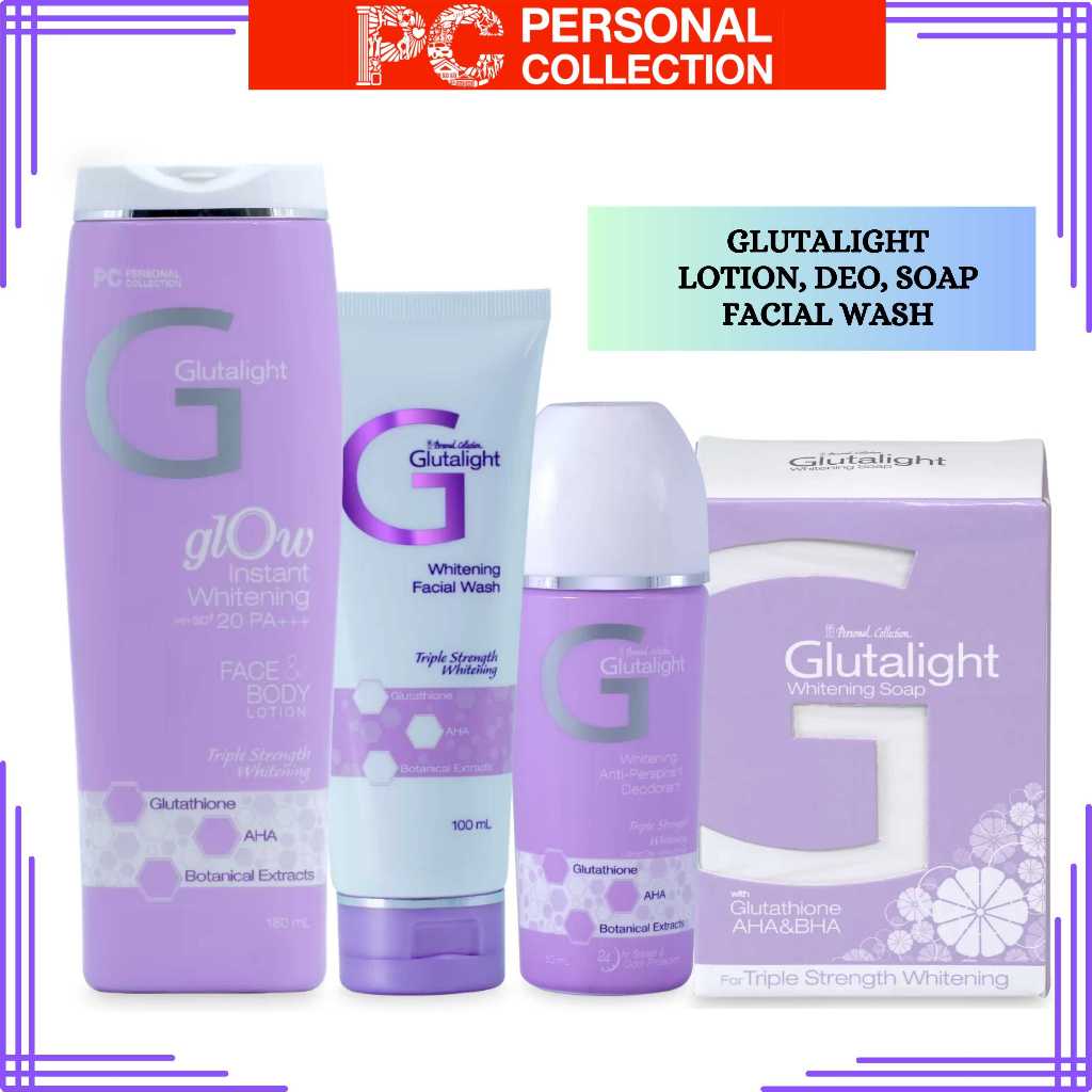 Personal Collection Glutalight Deodorant, Soap ,Lotion and Facial Wash ...