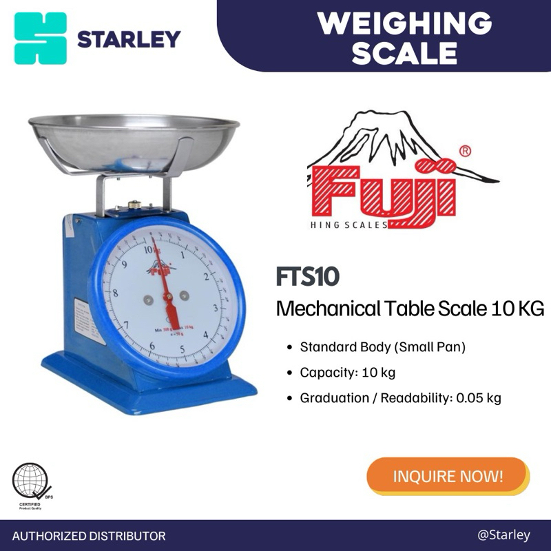 FUJI 10 kg Weighing Scale Heavy Duty with small pan FTS10 (Starley ...