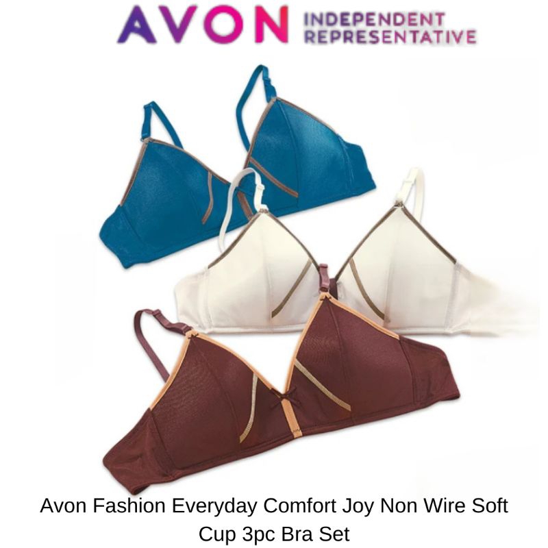 Avon Joy Non Wire Soft Cup 3pc Bra Set | Shopee Philippines