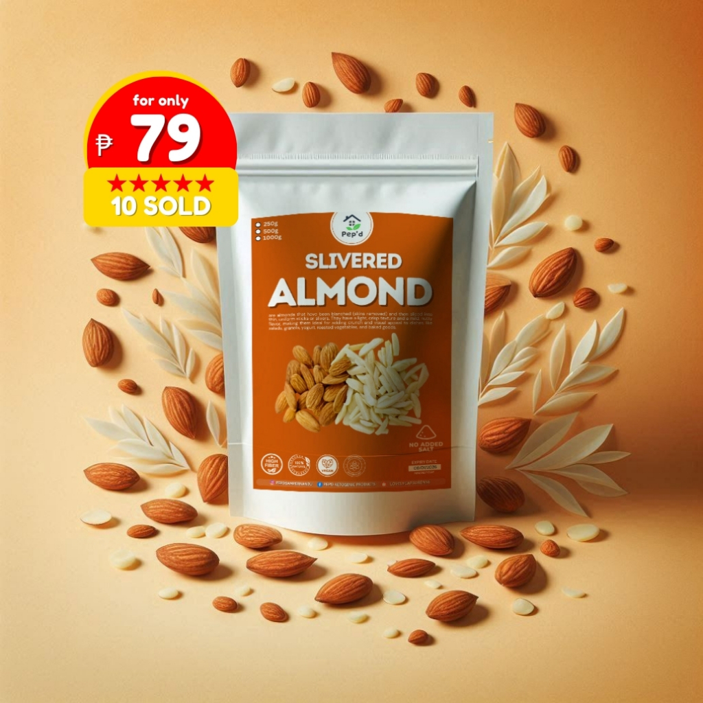 Slivered Almonds Nuts 50g,100g,250g - Organic | Keto | Lowcarb | Ready ...