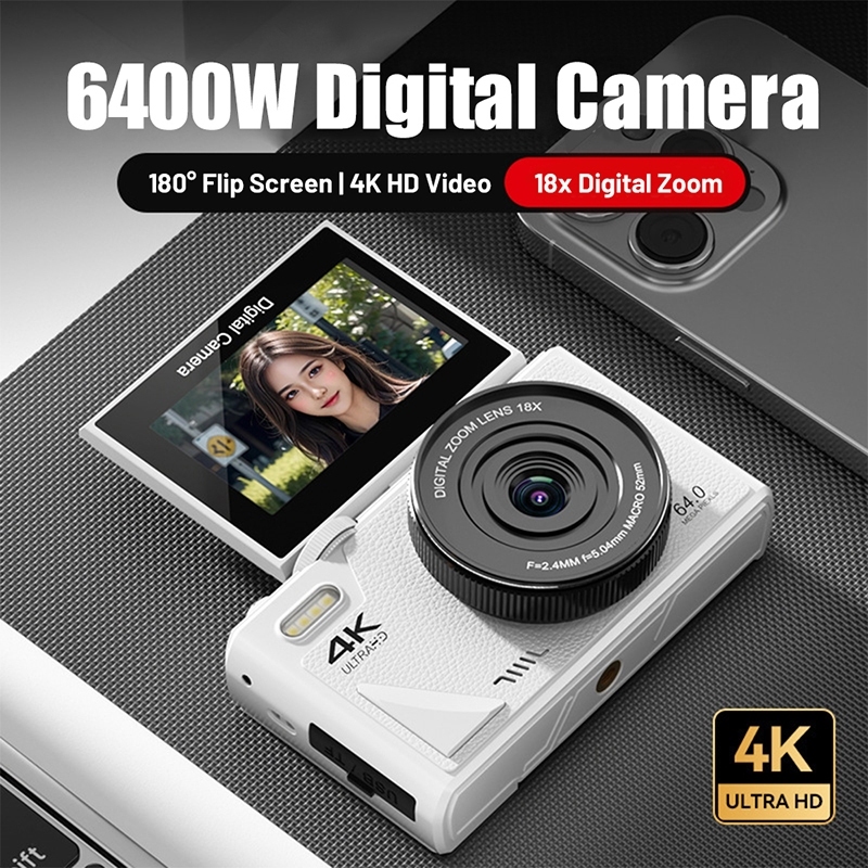 New 64MP Digital Camera 180° Flip Screen 18X Digital Zoom Camera ...
