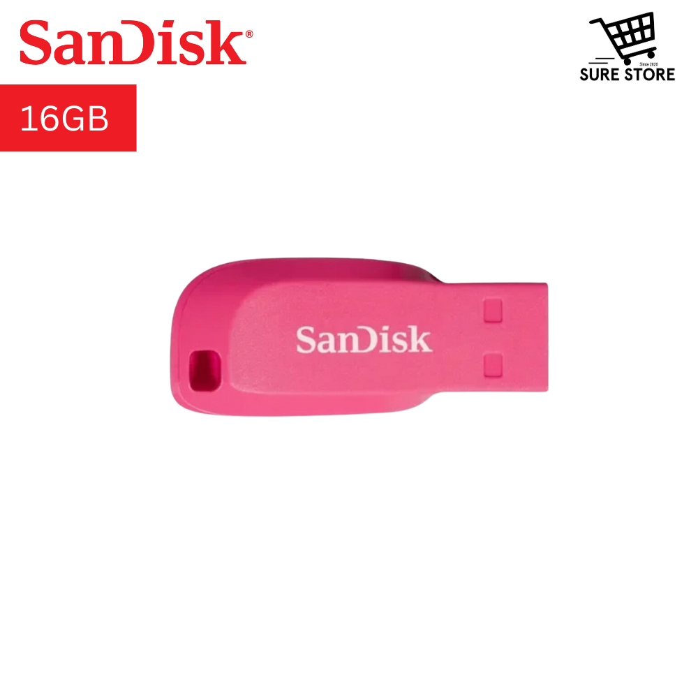 SanDisk Cruzer Blade USB 2.0 Flash Drive Pink SDCZ50C-016G-B35PE ...