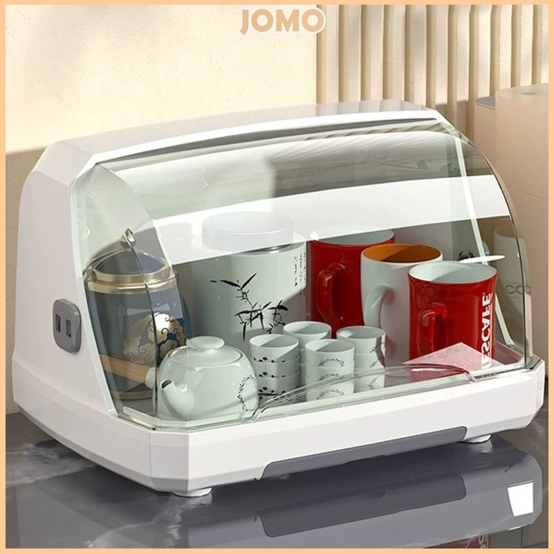 Drain Cup Shelf Storage Rack Kitchen Cup Organizer Rack Dustproof Glass ...