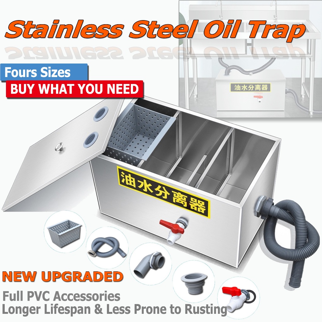 10GPM Gallons Per Minute Grease Trap Stainless Steel Trap Incrassation ...