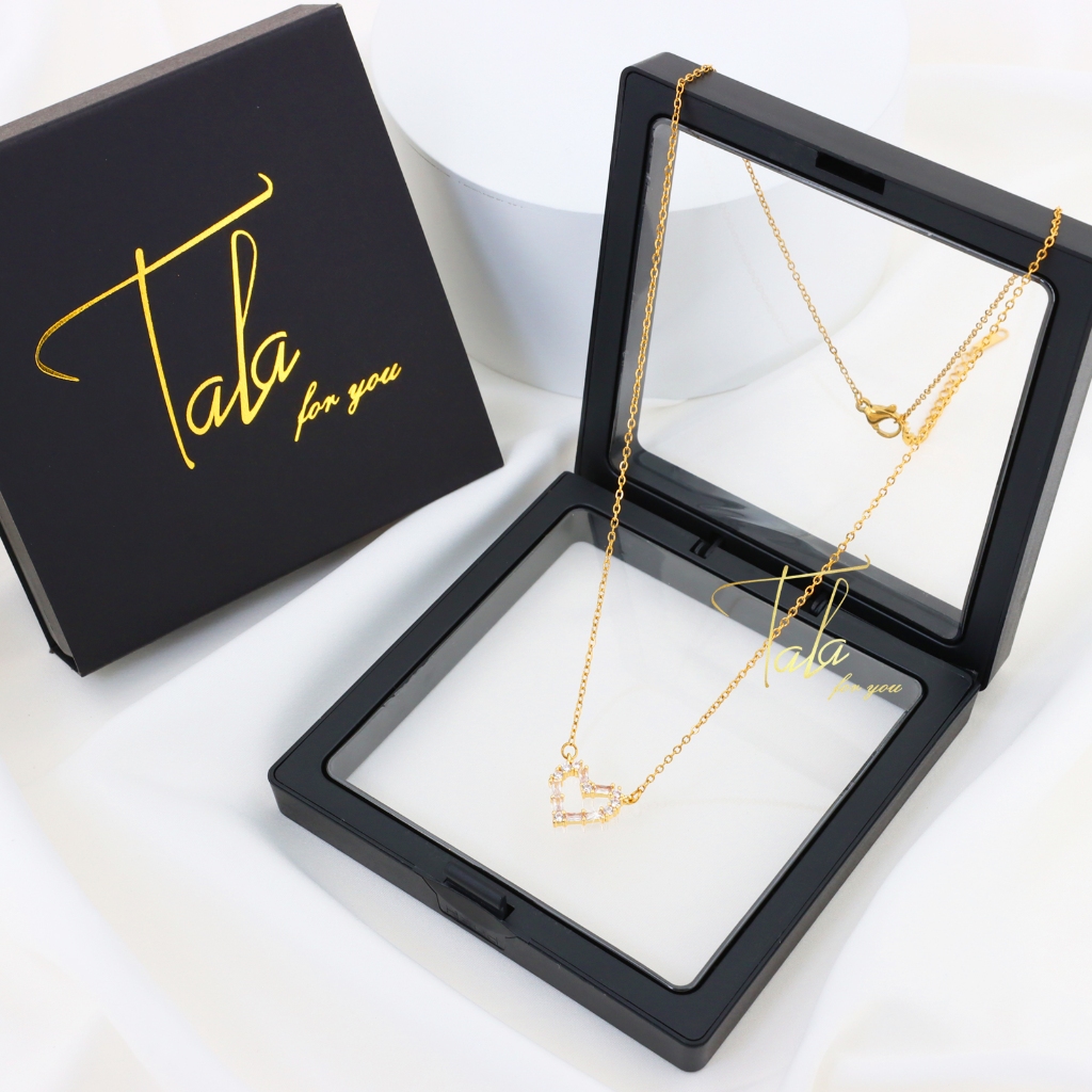 Tala for you Women's Necklace Heart Elegant With Premium Gift Box & Bag ...
