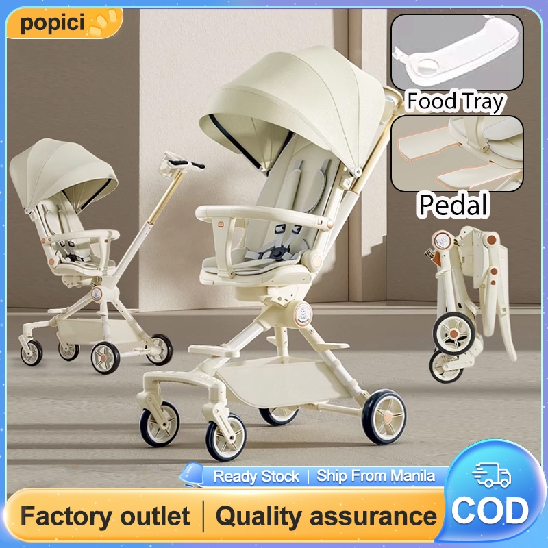 Foldable Stroller for Baby Stroller With Tray Two-Way 360 Rotatin ...
