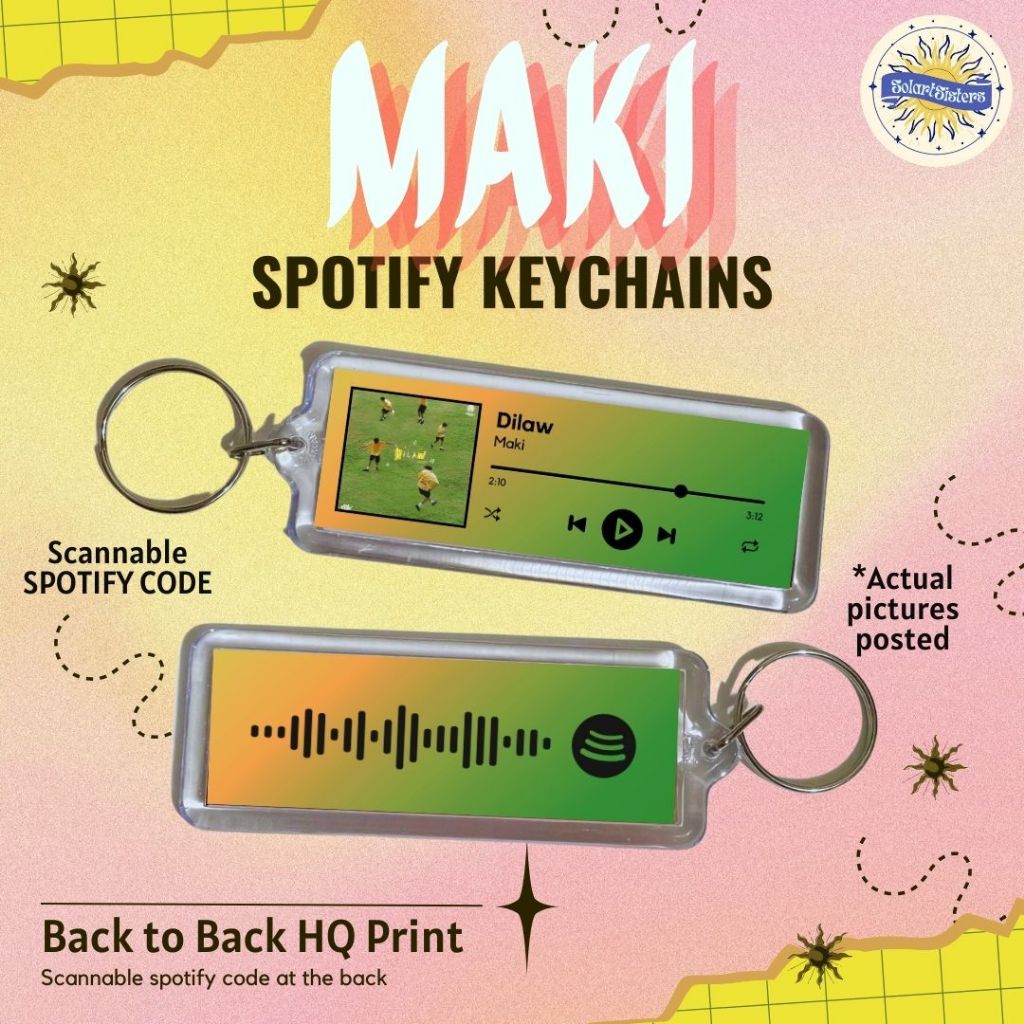Maki OPM Spotify Inspired Acrylic Keychains Scannable code merch bag ...