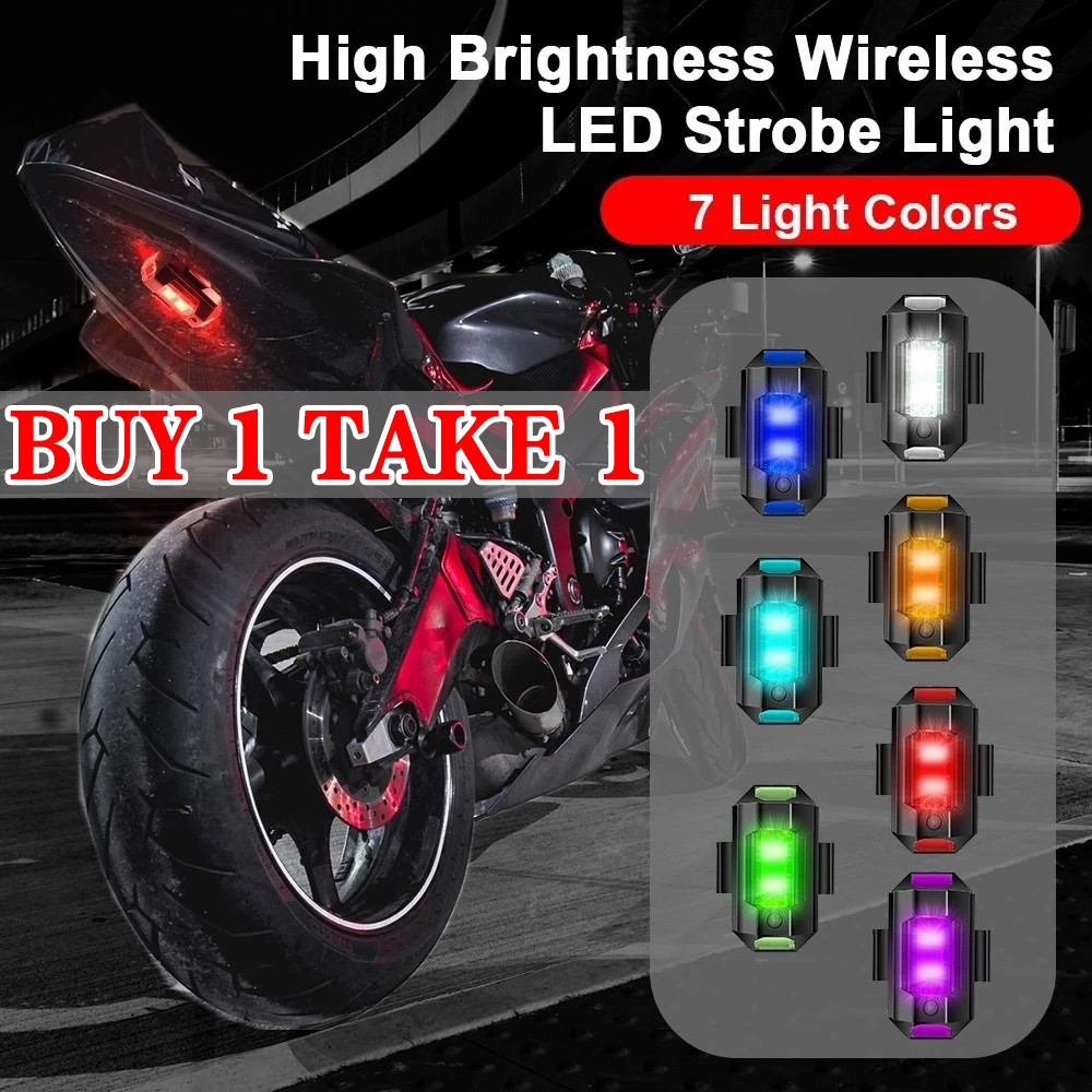 7 Color Motorcycle Bike Rechargeable Flashing Lights Motorcycle Bikes Modified Drones Aircraft ...